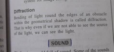 Diffractionbending Of Light Round The Edges Of An Obstacle Within The Ge Diffractionbending Of Light Round The Edges Of An Obstacle Within The Ge