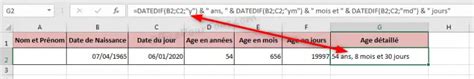 Calcul Dâge Ou Différence Entre Deux Dates Dans Excel Officepourtous