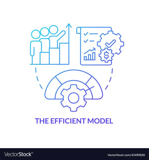 Efficient Model Blue Gradient Concept Icon Vector Image