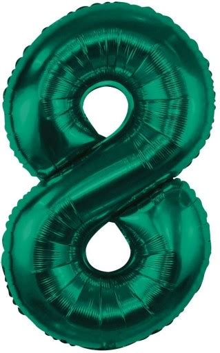 Balon Cyfra Cyferka 8 Butelkowa Zieleń Urodziny Dekoracja Foliowy 85 cm