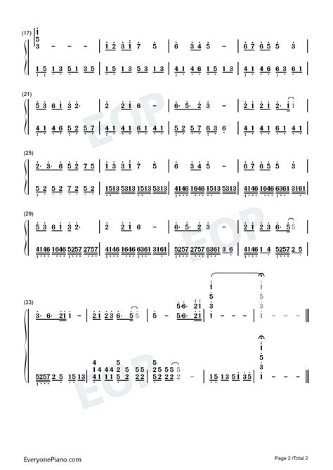 不忘初心 央視春晚壓軸曲目雙手簡譜預覽 EOP線上樂譜架