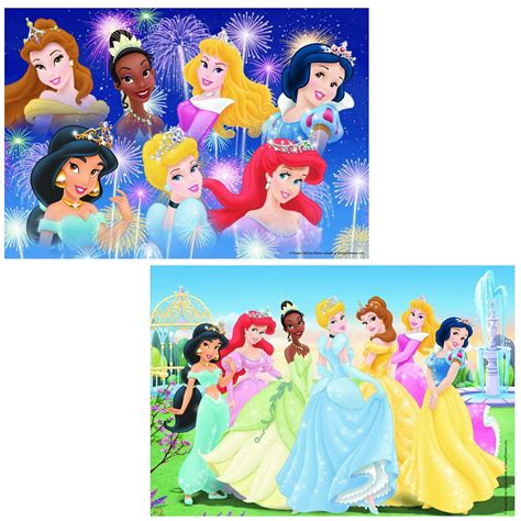 Puzzle 2 X 24 Pièces Princesses Disney Les Princesses Réunies