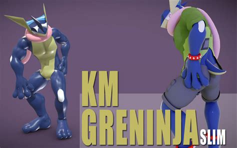 Model Release Km Greninja Slim Blenderfbx By Fatalglory128 On