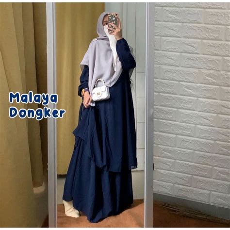 Jual Gamis Malaysia Polos Shopee Indonesia
