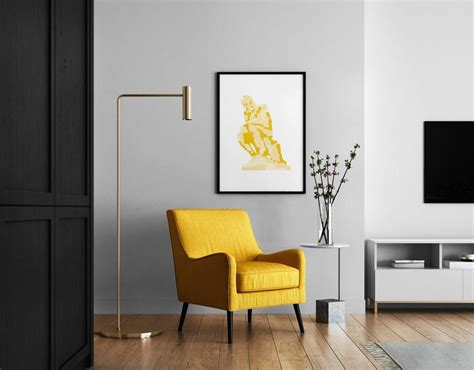 The Thinker Poster Pixels Pixel Art Digital Art Vector Art