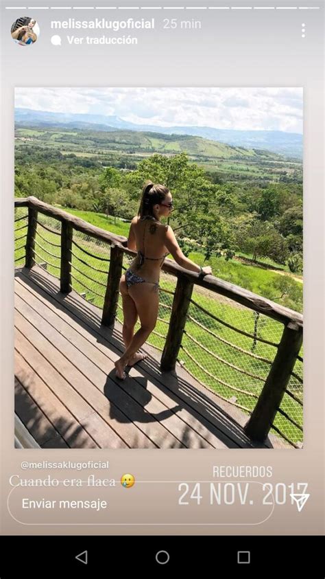 Instagram Melissa Klug Recuerda Cuando Era Flaca Compartiendo Foto