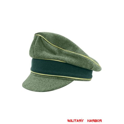 Wwii German Heer M37 Wool General Crusher Visor Cap