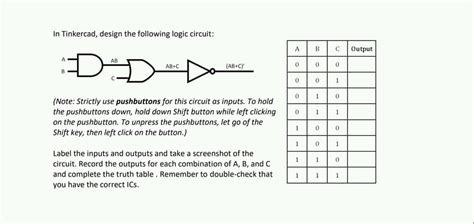 solved in tinkercad design the following logic circuit a b