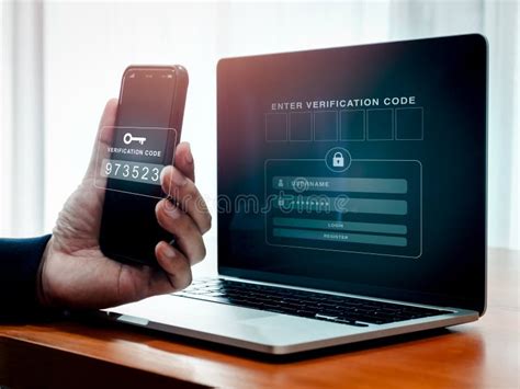 2fa Cyber Security Concept Passcode Key On Smartphone In Person S Hand