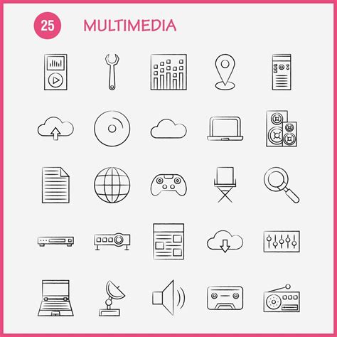 Multimedia Hand Drawn Icon For Web Print And Mobile Uxui Kit Such As Disco Ball Ball Disco Party