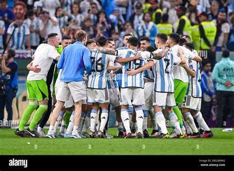 Lusail City Qatar December 13 Team Of Argentina Prior To The Semi