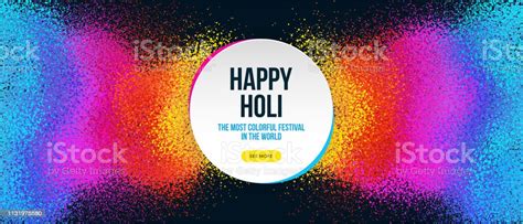 화려한 스프레이 스플래시 추상 행복 홀리 배너입니다 색상의 인도 축제 행복 한 홀리 축 하 디자인 벡터 일러스트 컬러 가루에 대한 스톡 벡터 아트 및 기타 이미지 Istock
