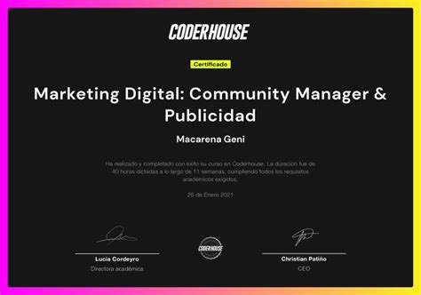 coderhouse maría belén grieco ️ macarena geni