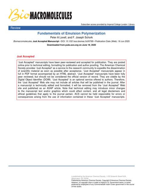 Basics Of Suspesion And Emulsion Polymerization Pdf Copolymer