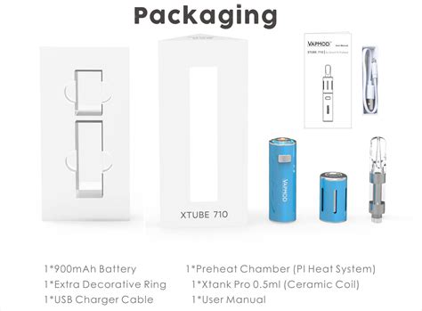 Vapmod Xtube 710 Kit 900mah And 0 5ml Vaporizer Vape Pen Kit