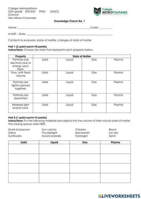 Knowledge Check 2 Activity Live Worksheets