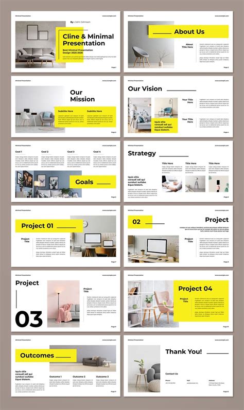 Modern Minimal Presentation Layout With Icons In 2025 Presentation Design Layout Presentation