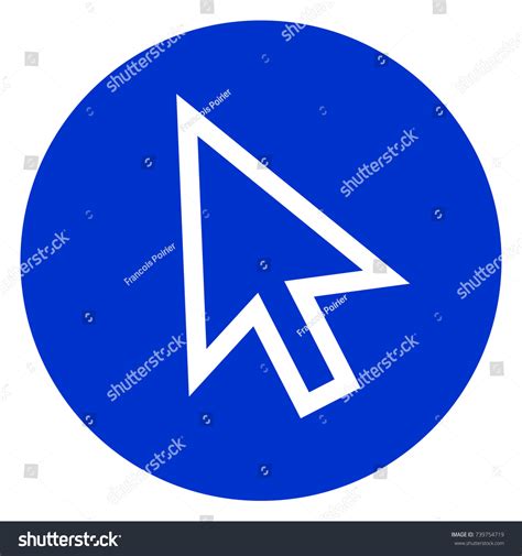 Illustration Mouse Cursor Circle Icon Stock Vector Royalty Free 739754719 Shutterstock