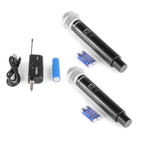 Vonyx Wm552 Διπλό Ασύρματο Μικρόφωνο Χειρός Plug And Play Uhf 179 211