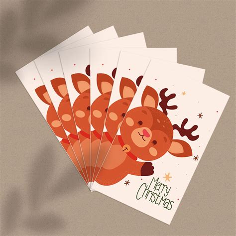 50 개갑 팩 귀여운 메리 크리스마스 카드 선물 포장 종이 장식 카드 산타 클로스 종이 카드 크리스마스 메시지 카드 파티 Supplie 인쇄제품