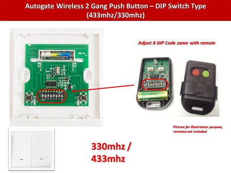 Autogate Wireless 2 Gang Push Button 2 Gang Switch Battery Included Shopee Malaysia