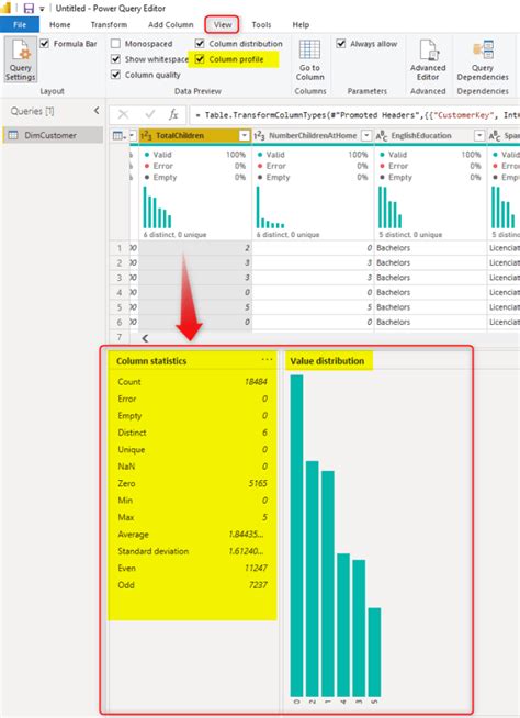Know Your Data Better By Column Profiling In Power Bi Using Power Query Radacad