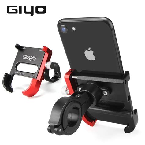Giyo 알루미늄 합금 자전거 휴대폰 홀더 산악 로드 자전거 핸들 바 클립 스탠드 마운트 자전거 Mtb 스마트폰 홀더 지원