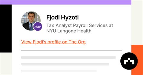 Fjodi Hyzoti Tax Analyst Payroll Services At Nyu Langone Health The Org