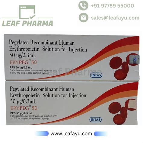 Erypeg 50mcg Pegylated Recombinant Human Erythropoietin Solution For Injection At Rs 2450 Piece
