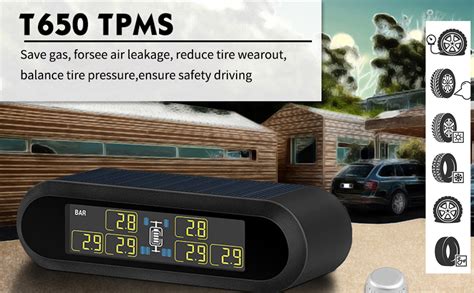 Amazon Com B Qtech Solar Tire Pressure Monitoring System RV Trailer TPMS With 6 Sensors For 4 6