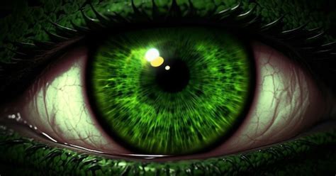 Premium Ai Image Green Eye Generative Ai