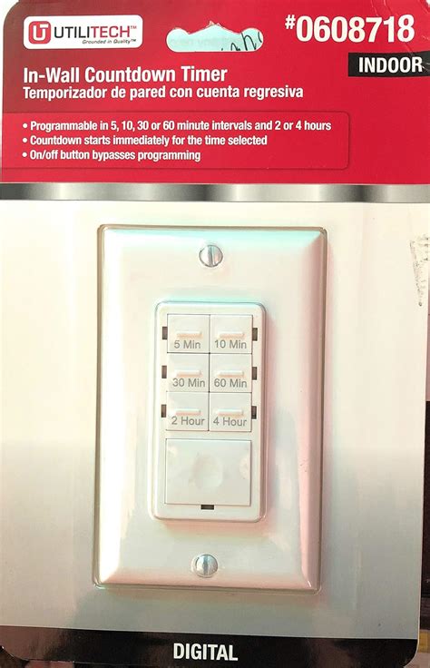Utilitech 15 Amp Digital Residential Hardwired Countdown Lighting Timer