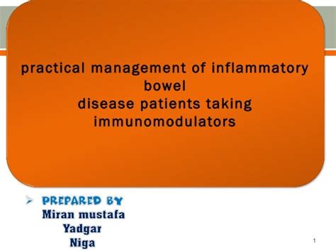 Inflammatory Bowel Disease And Drug Used For It