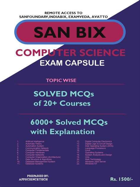 Sanbix Computer Science Mcqs Pdf Artificial Intelligence