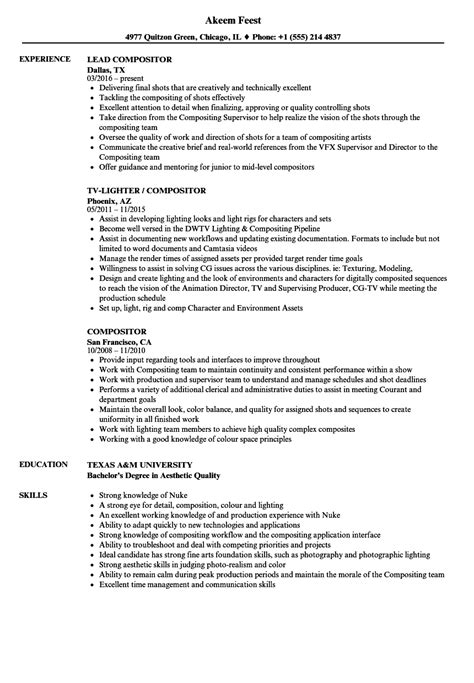 Resume Examples Visual Effects Artist Video Editor Resume Examples And Skills You Need To Get