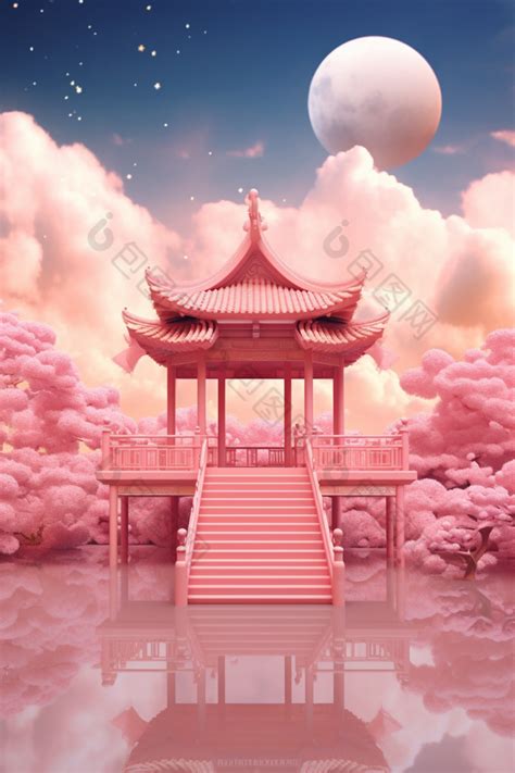 七夕凉亭高清图片下载 包图网