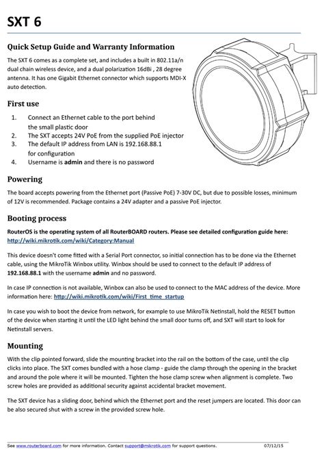 Mikrotik Sxt 6 Quick Setup Manual Pdf Download Manualslib