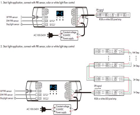 es d wt spi wifi pir sensor addressable led strip controller