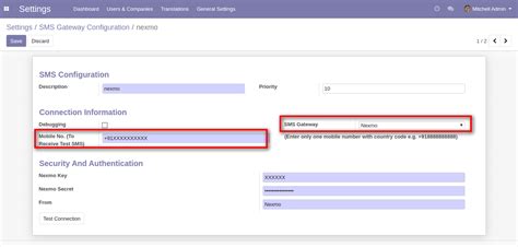 Odoo Nexmo Sms Gateway Webkul