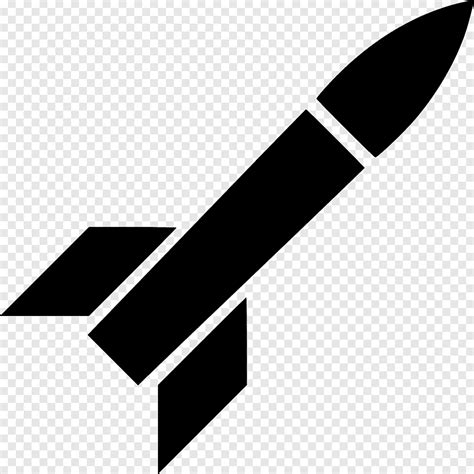 미사일 비행 컴퓨터 아이콘 무기 무기 각도 흑백 Png Pngegg