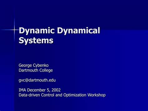 PPT Dynamic Dynamical Systems PowerPoint Presentation Free Download ID 6154437