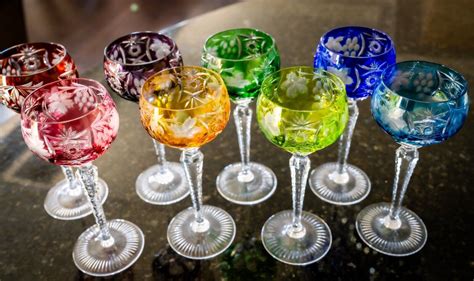 8 Nachtmann Traube Crystal 825 Cut To Clear Wine Gobletglass