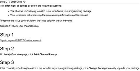 DIRECTV Error Codes 3 Digit Error Code List How To Reset