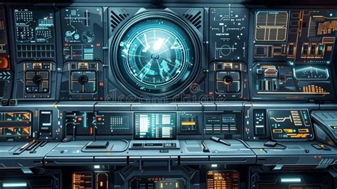 Exploring A Futuristic Space Control Panel With Advanced Technology And