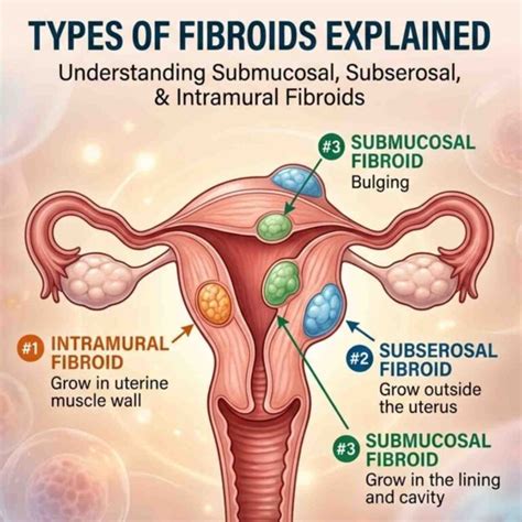 Types Of Fibroids Submucosal Subserosal And Intramural