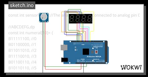 7seg Wokwi Esp32 Stm32 Arduino Simulator