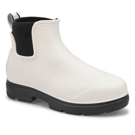 Ugg Womens Droplet Chelsea Rain Boot White