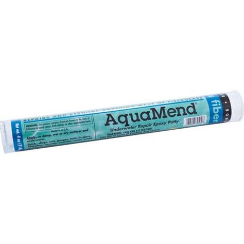 Polymeric Systems Underwater Epoxy Putty Aquamend 4oz Stick Leslie