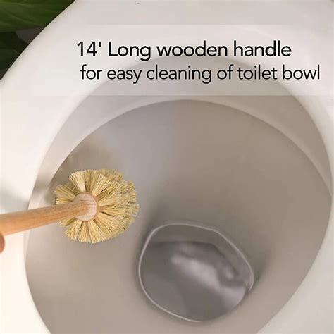 Badubg Четка за тоалетна 2 пакета дървена четка за тоалетна