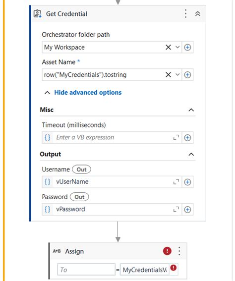 How To Apply Credentials Stored As Asset In Orchestrator Orchestrator